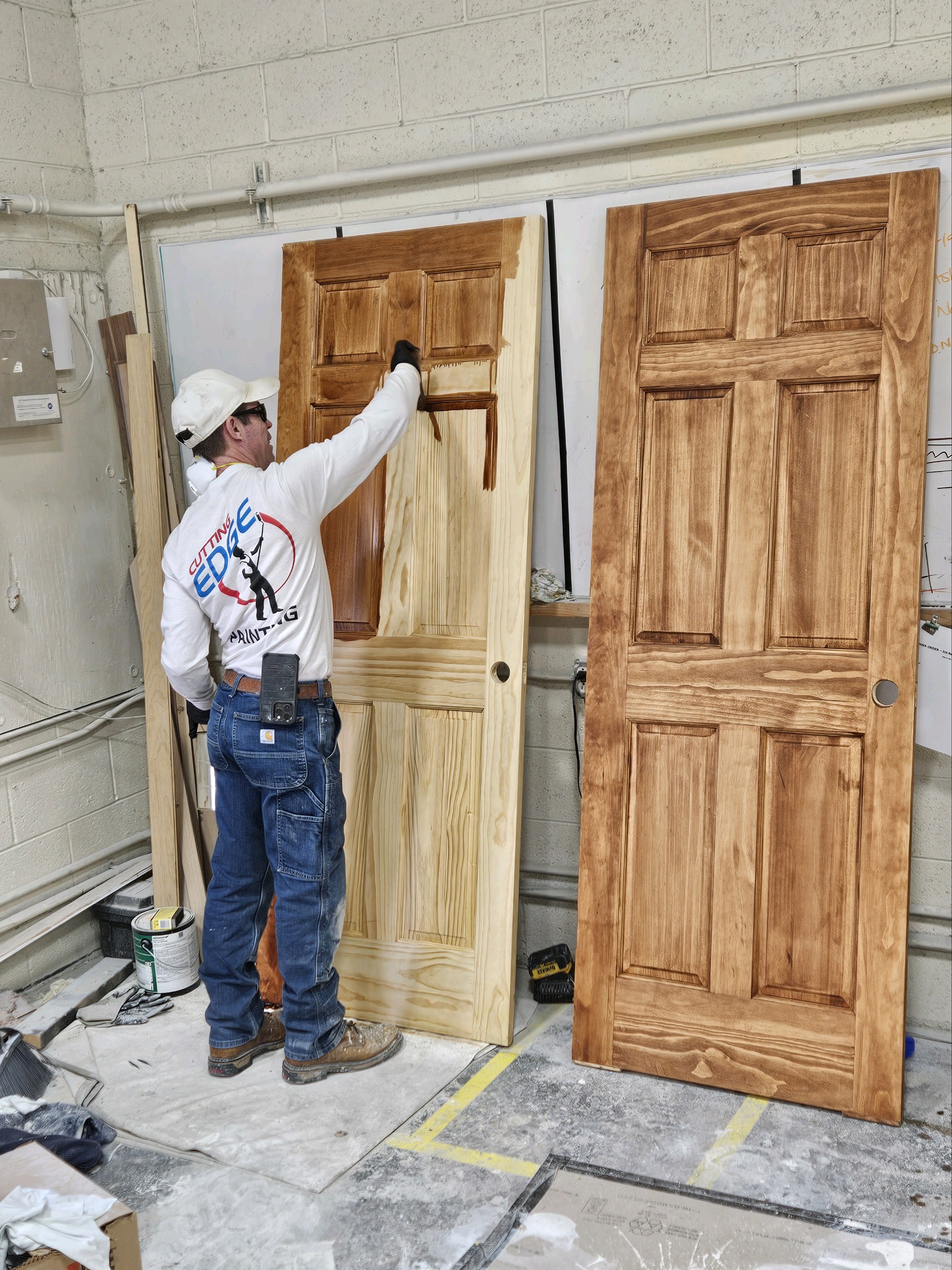 Interior residential door staining project in Rio Rancho