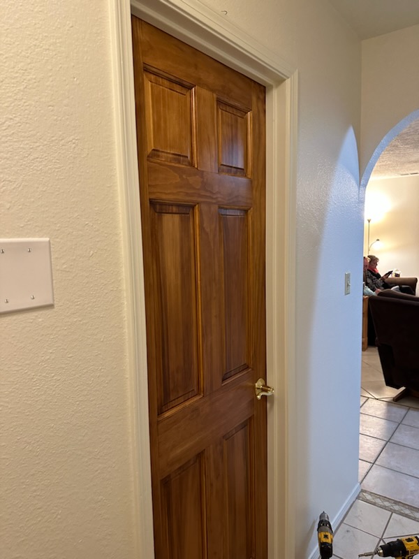 Interior residential door staining project in Rio Rancho